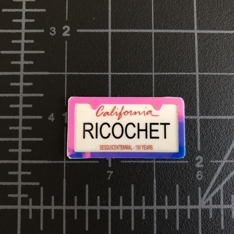 RICOCHET - California (Sesquicentennial) License Plate Decal Sticker ...