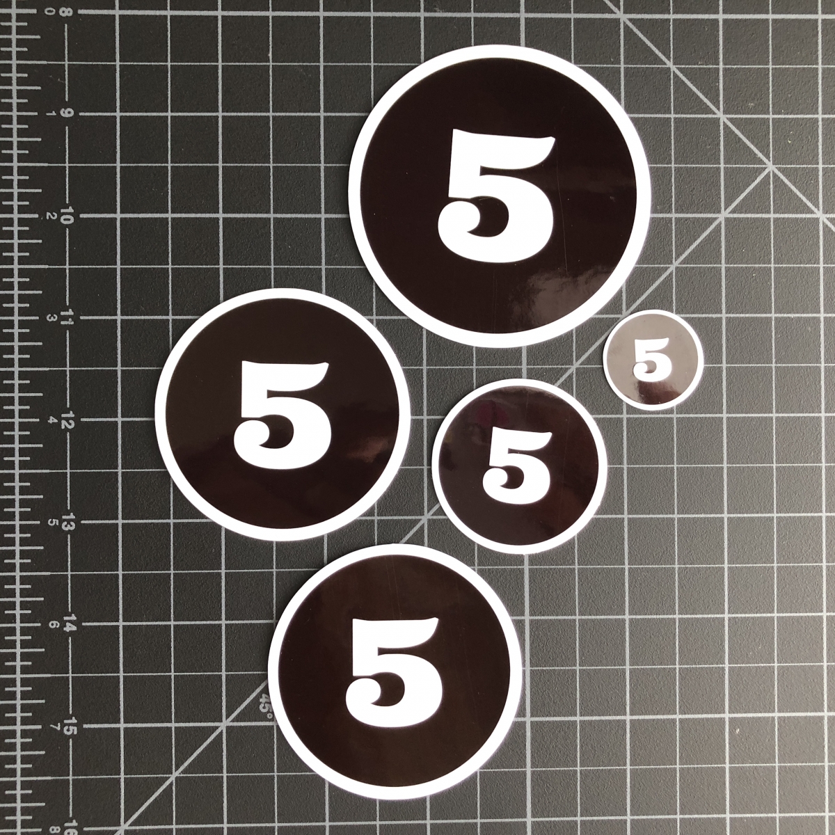 5 Number Stickers - Black & White - RC SWAG - Stickers, T-Shirts ...