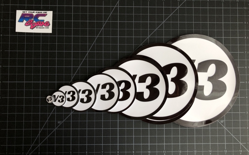 Custom Number Stickers - Circle Style - RC SWAG - Stickers, T-Shirts ...