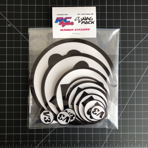 Custom Number Stickers - Circle Style - RC SWAG - Stickers, T-Shirts ...