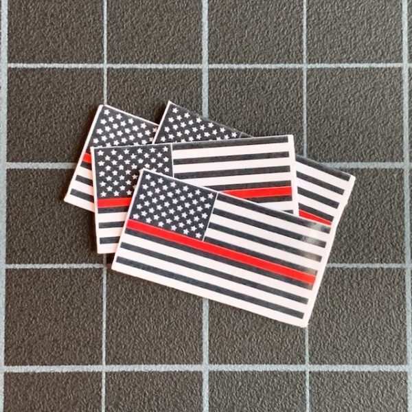 Thin Red Line of Courage Firefighter U.S. Flag Sticker - RC SWAG ...