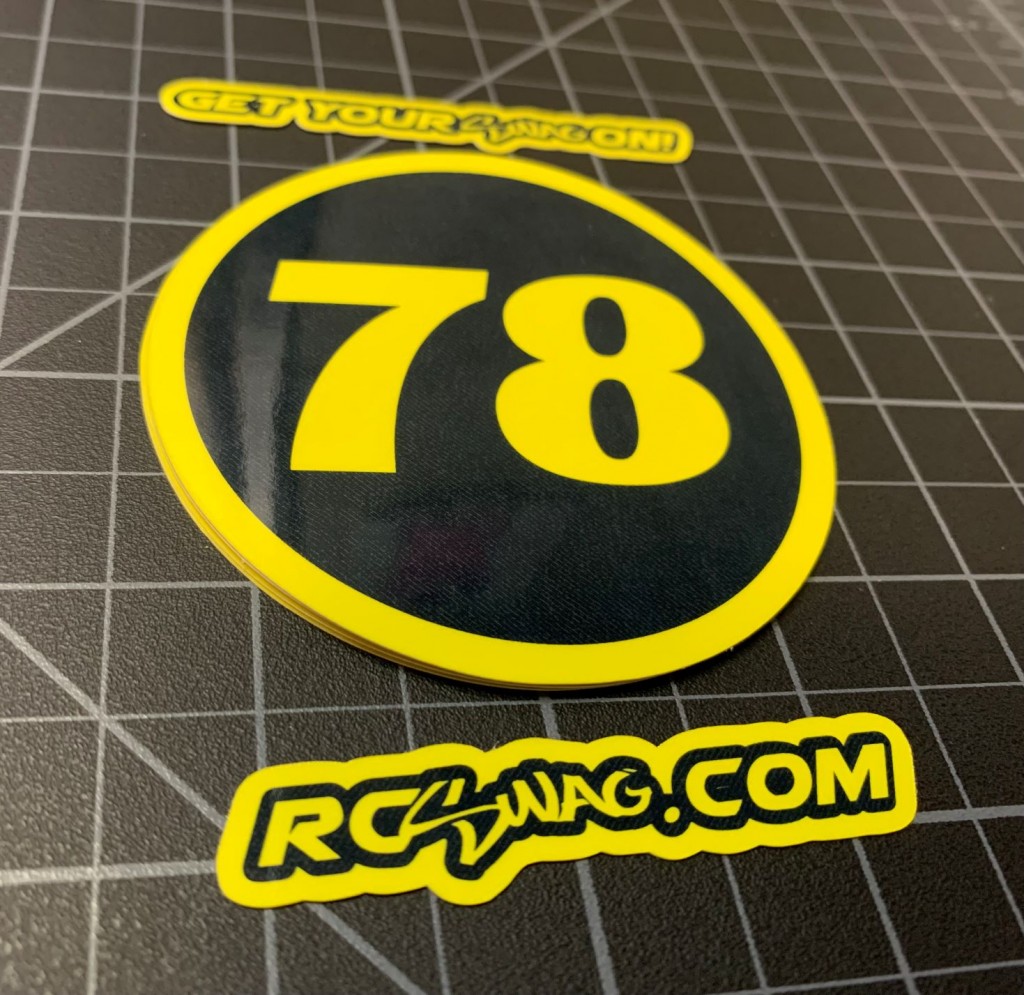 Custom Number Stickers - Circle Style - RC SWAG - Stickers, T-Shirts ...