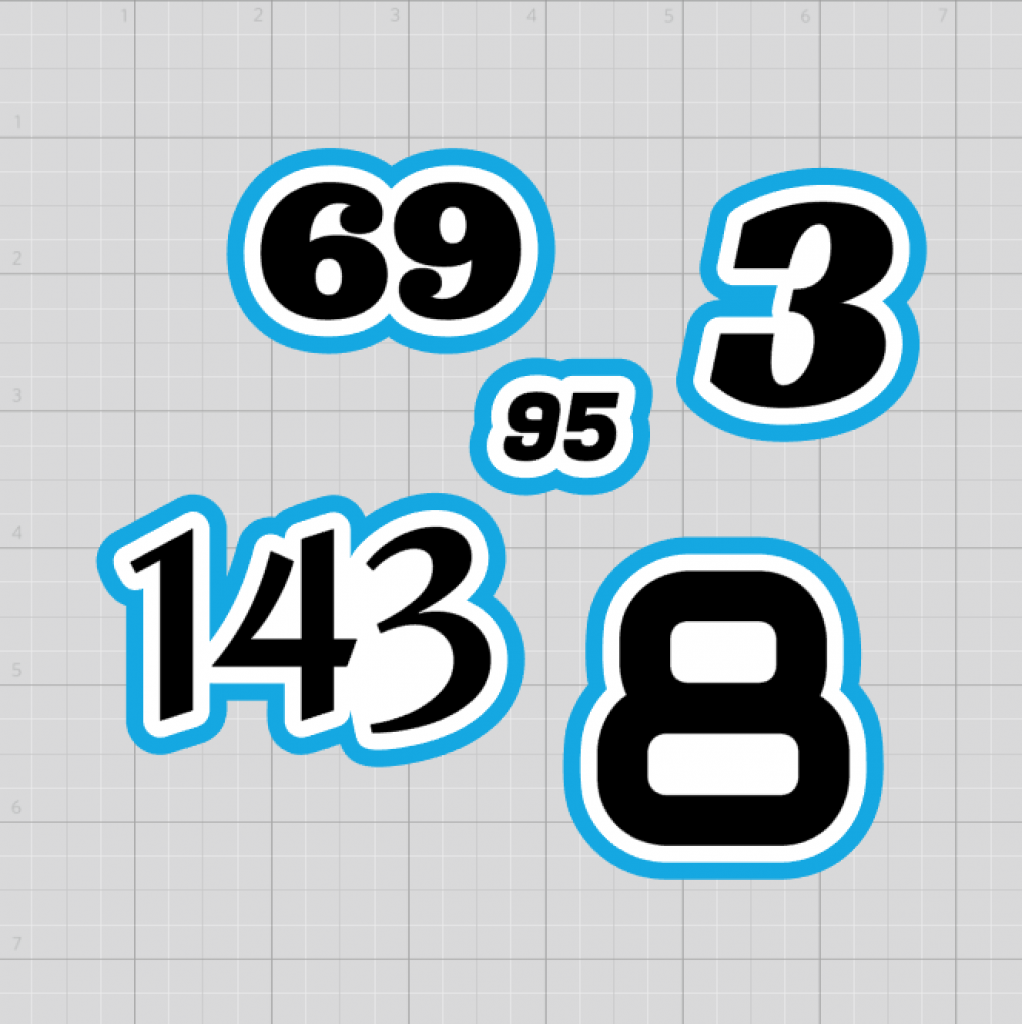 Custom Number Stickers - Die Cut - RC SWAG - Stickers, T-Shirts ...