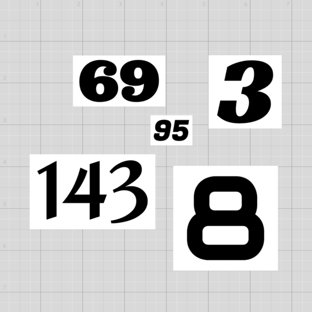 Custom Number Stickers - Rectangle/Square - RC SWAG - Stickers, T ...