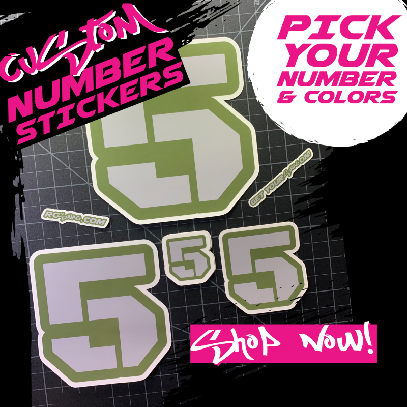 Custom Number Stickers - Die Cut - RC SWAG - Stickers, T-Shirts ...