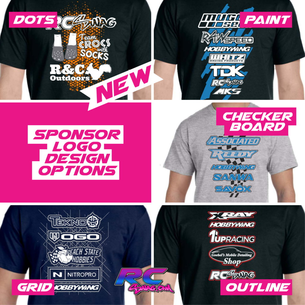 Custom Sponsor Logo Designs by RC SWAG - Sponsor Apparel