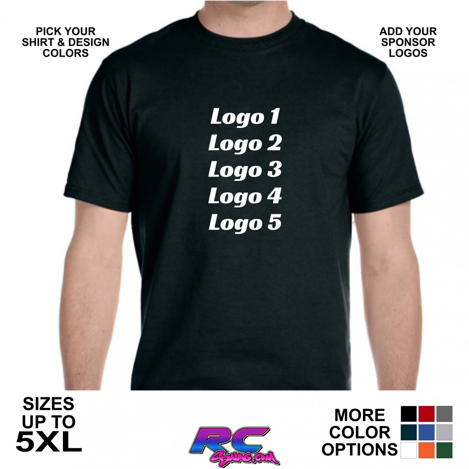 RC Sponsor Logo T-Shirt V1 - RC SWAG - Stickers, T-Shirts, Hoodies, RC ...