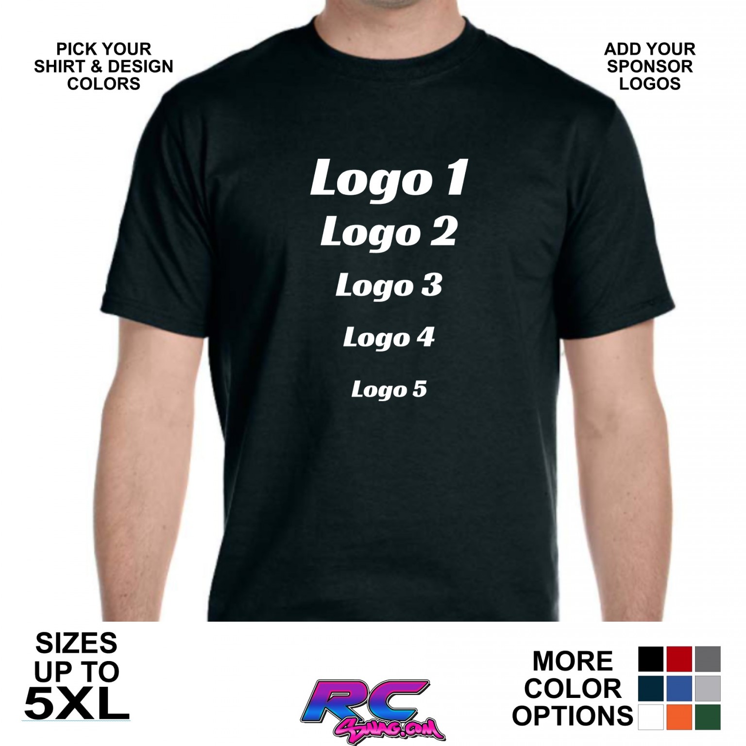 RC Sponsor Logo T-Shirt V2 - RC SWAG - Stickers, T-Shirts, Hoodies, RC ...