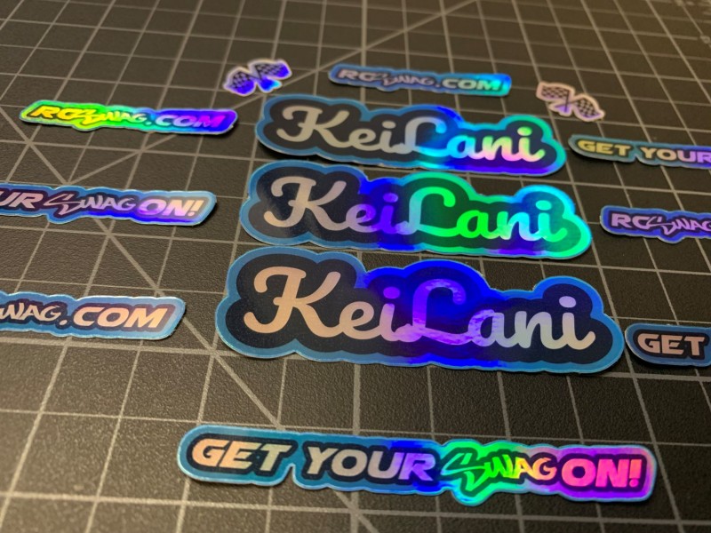 Custom Holographic Name Stickers - RC SWAG - Stickers, T-Shirts ...