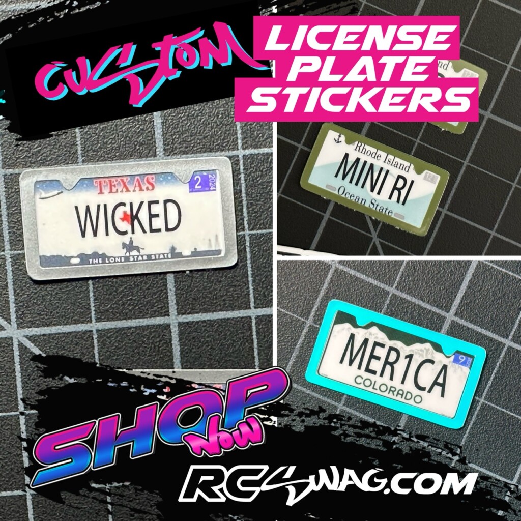 Scale RC License Plate Decal Stickers - Made-to-Order - RC SWAG ...