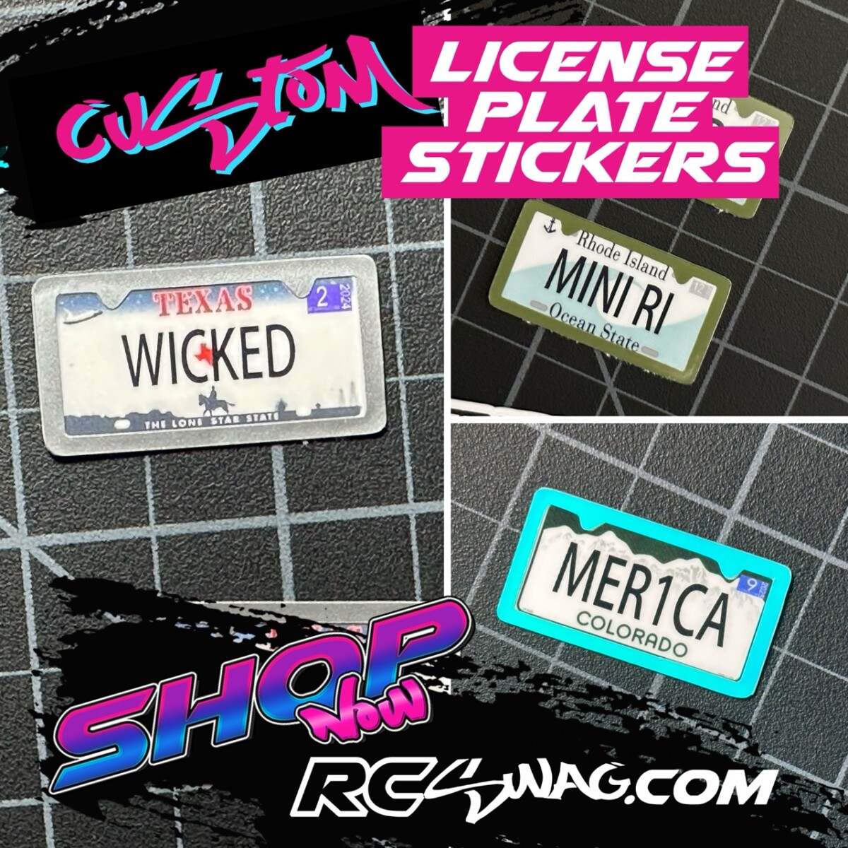 Scale RC License Plate Decal Stickers - Made-to-Order - RC SWAG ...