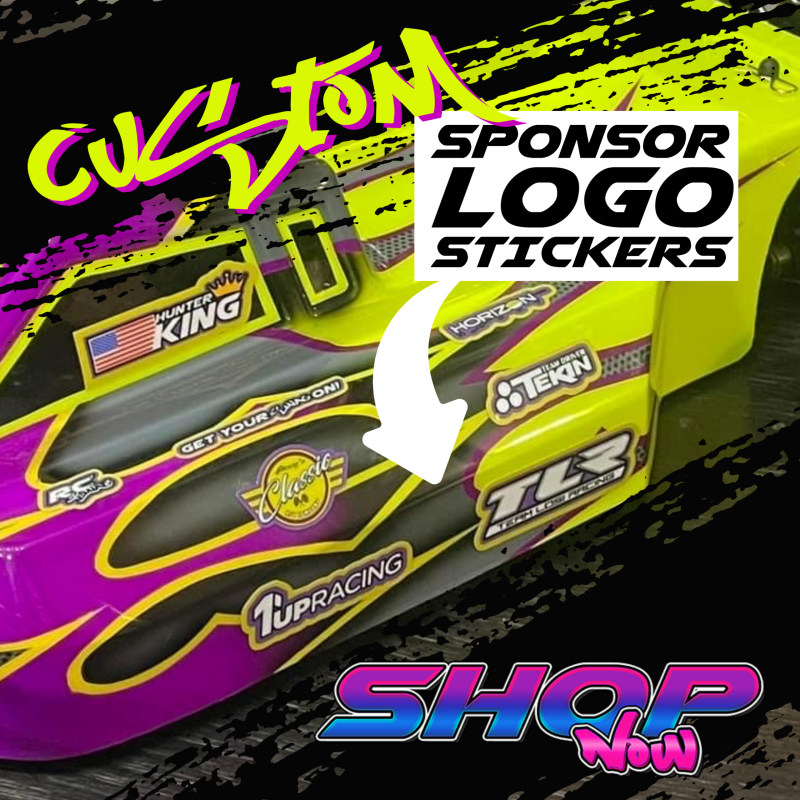 Custom Color RC Sponsor Stickers - RC SWAG - Stickers, T-Shirts ...