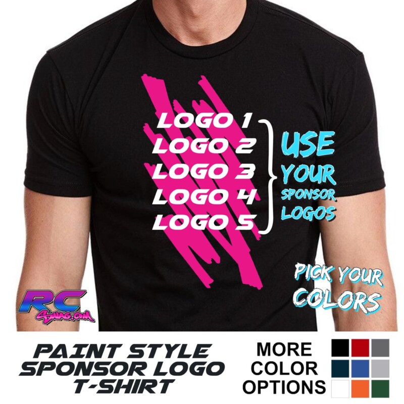 Paint Style Sponsor Logo Racing T-Shirt - RC SWAG - Stickers, T-Shirts ...
