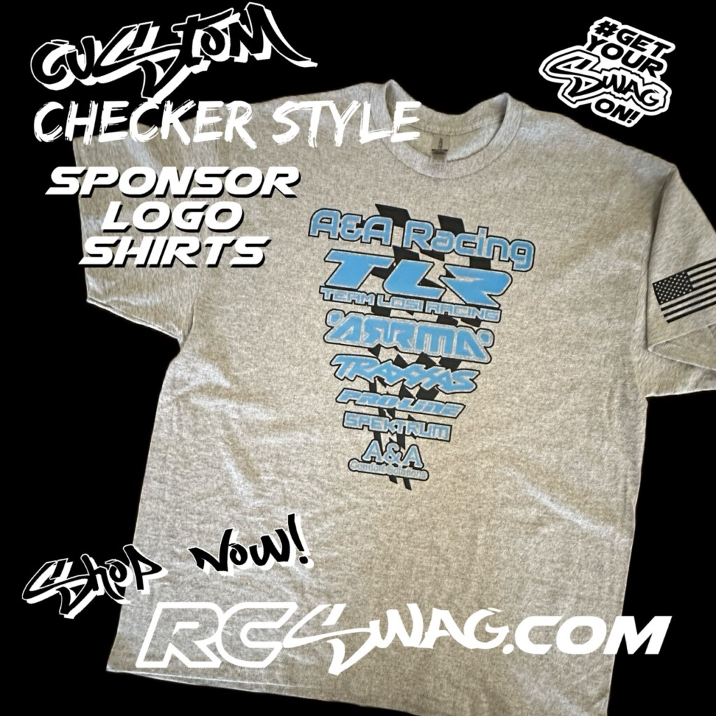 Checker Style Sponsor Logo T-Shirt - RC SWAG - Stickers, T-Shirts ...