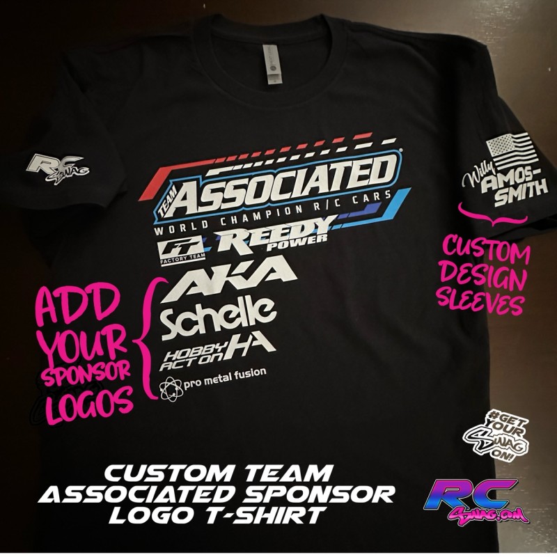 Custom Team Associated Sponsor Logo T-Shirts by RC SWAG